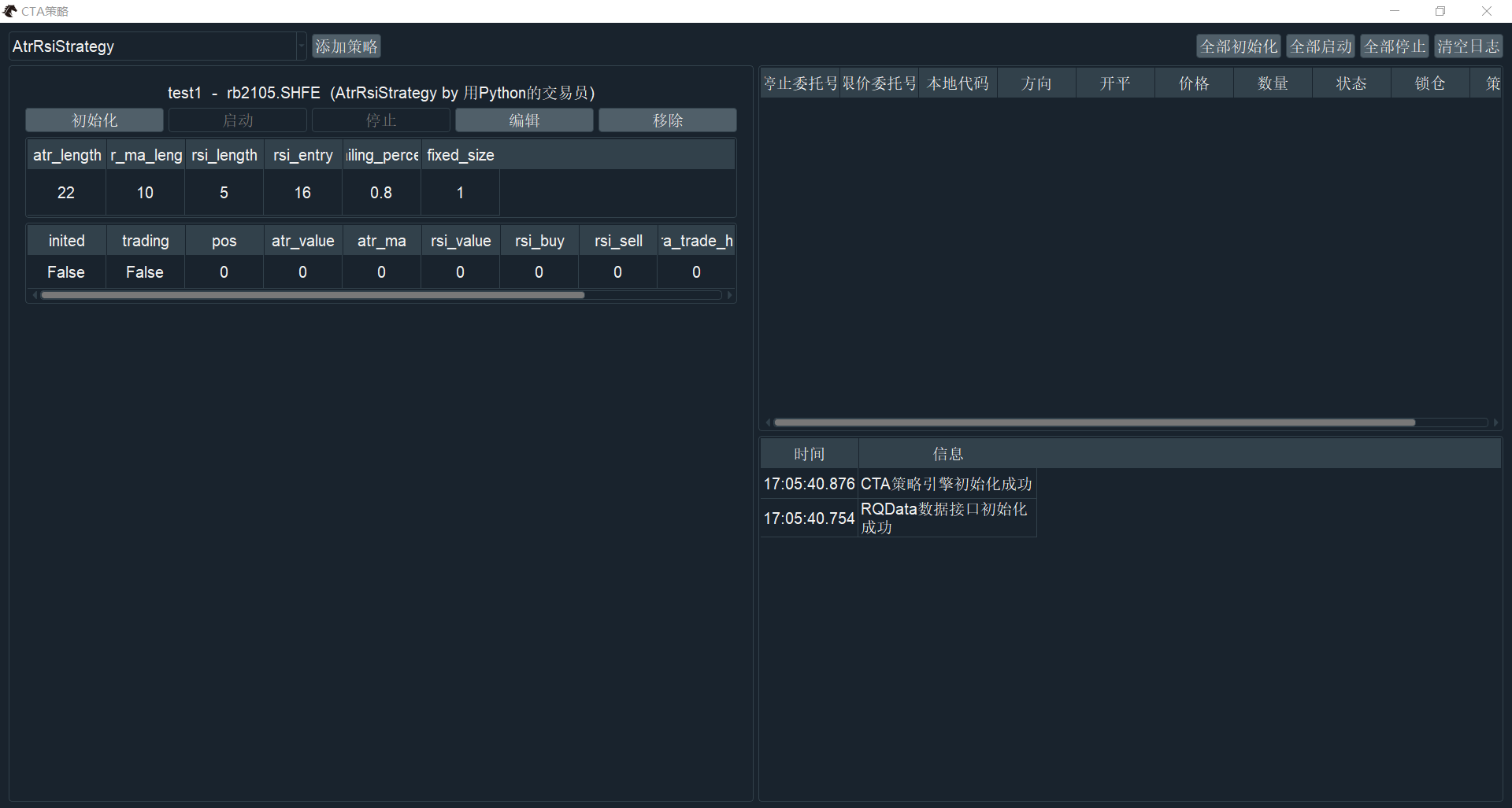 CtaStrategy - CTA策略模块 - 添加策略 - 《vn.py 2.2 开发手册(项目文档)》 - 书栈网 · BookStack